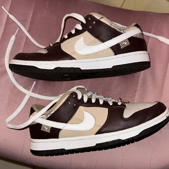 Nike | Shoes | Nike Dunk Low Brown And Cream Sneakers | Poshmark